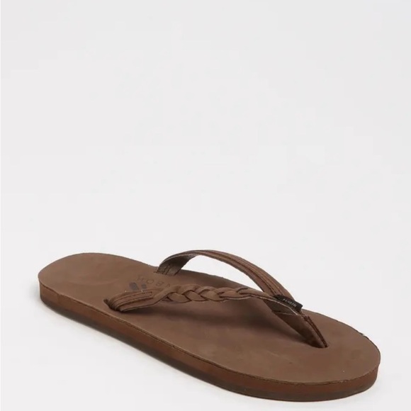 Rainbow | Shoes | Rainbow Flirty Brown Braided Flip Flops Sz 8 | Poshmark